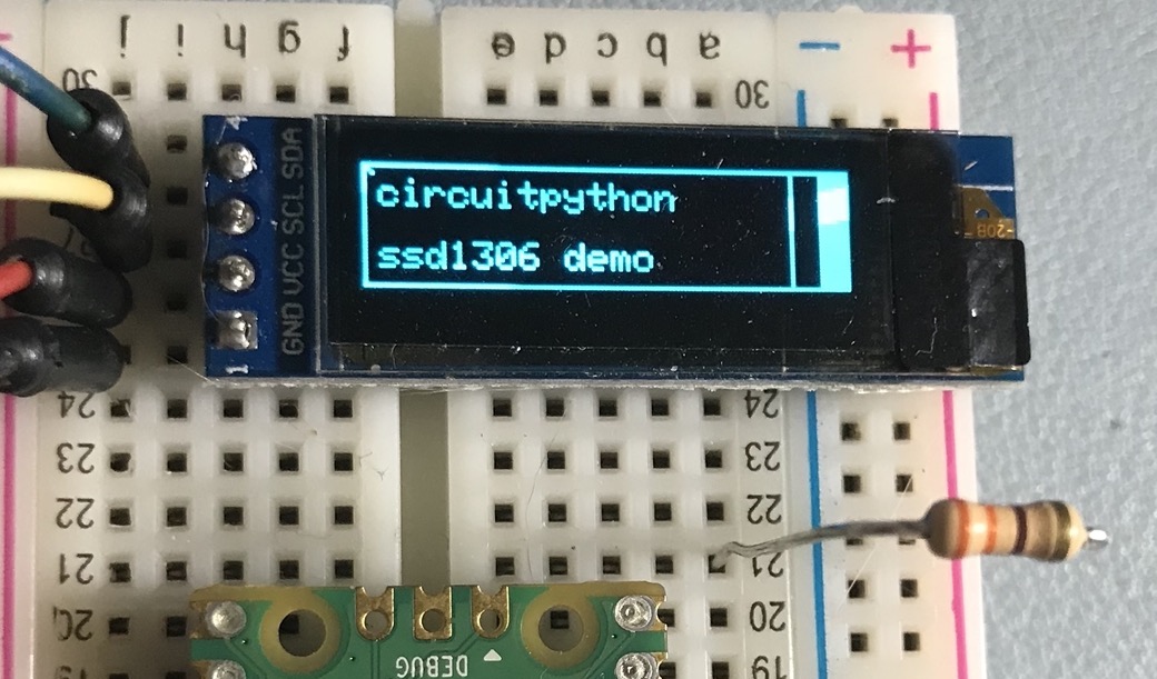 RPi PicoでOLED液晶 ssd1306 I2Cを使ってみる(circuitpython編) – Toy with poppo-ya